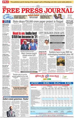 City builder Paras Porwal jumps to death - Read this story on Magzter.com