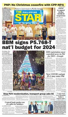 BBM signs P5.768-T nat'l budget for 2024 | The Philippine Star ...