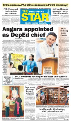 Angara appointed as DepEd chief - Read this story on Magzter.com