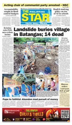 Landslide buries village in Batangas; 14 dead - Read this story on Magzter.com