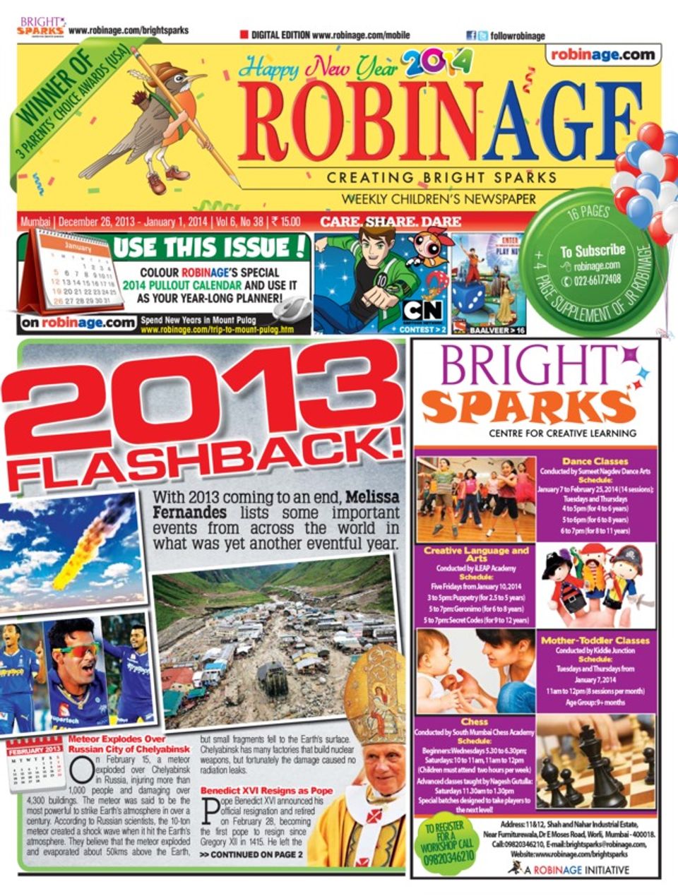 Get digital access to RobinAge - December 26 2013 issue | Magzter.com