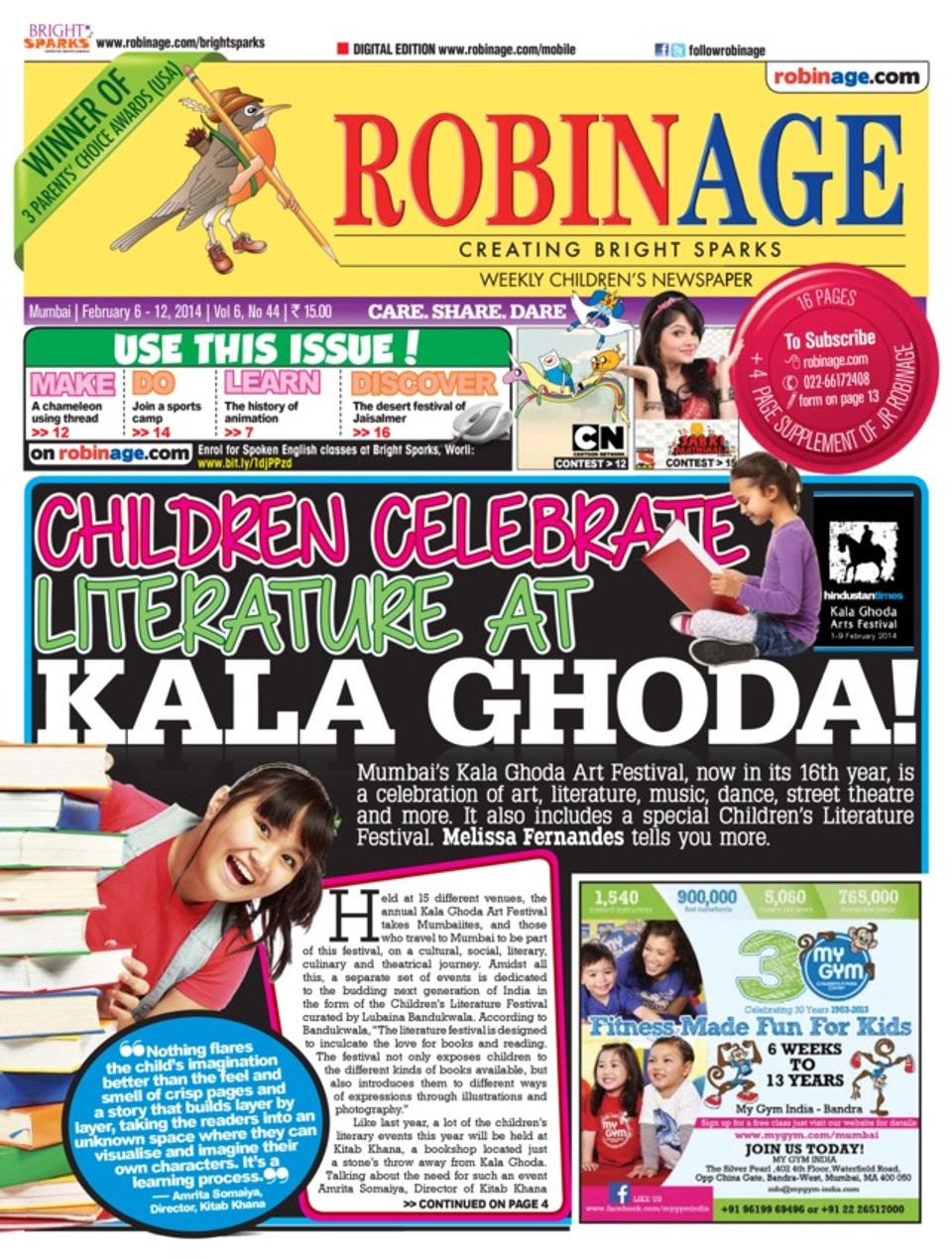Get digital access to RobinAge - February 6, 2014 issue | Magzter.com