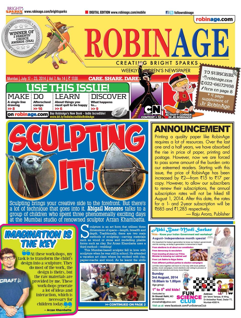Get digital access to RobinAge - July 17 2014 issue | Magzter.com