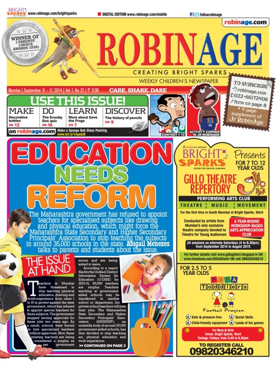 Get digital access to RobinAge - September 11, 2014 issue | Magzter.com