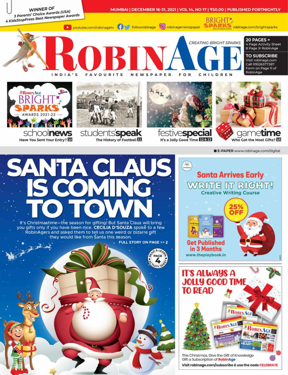 Get digital access to RobinAge - December 16, 2021 issue | Magzter.com