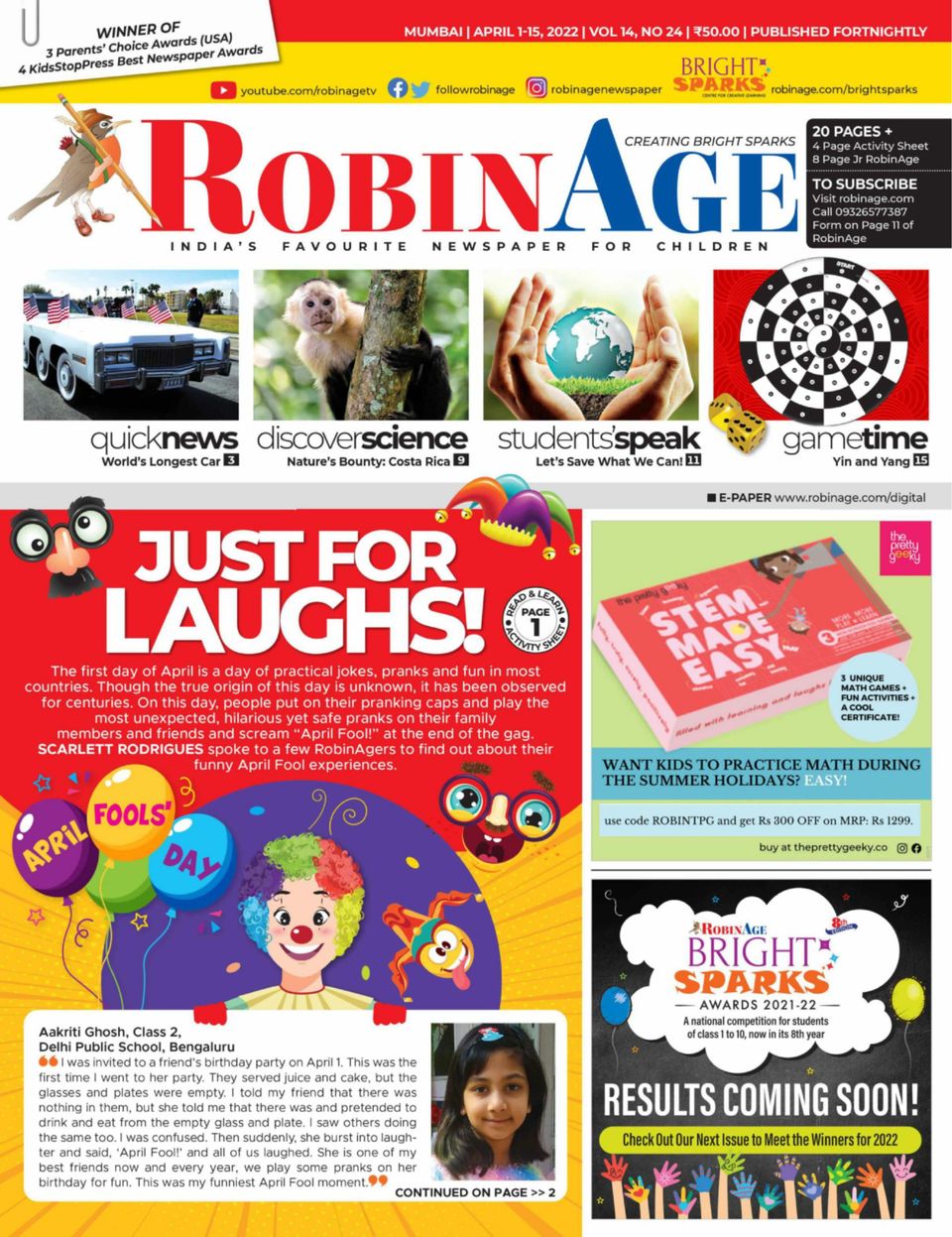 Get digital access to RobinAge - April 01, 2022 issue | Magzter.com