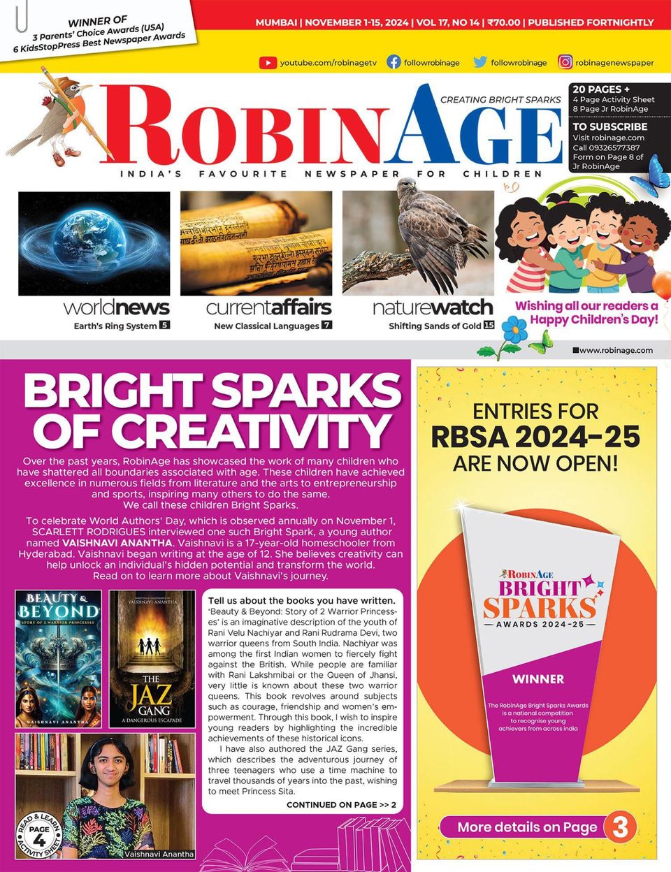 Get digital access to RobinAge Magazine | Magzter.com