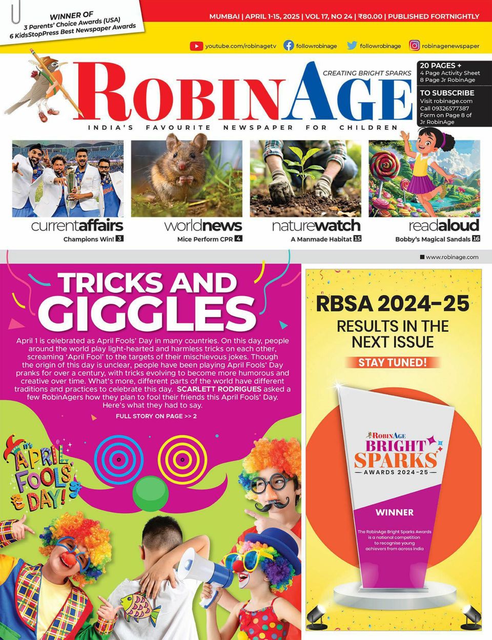 Get digital access to RobinAge Magazine | Magzter.com