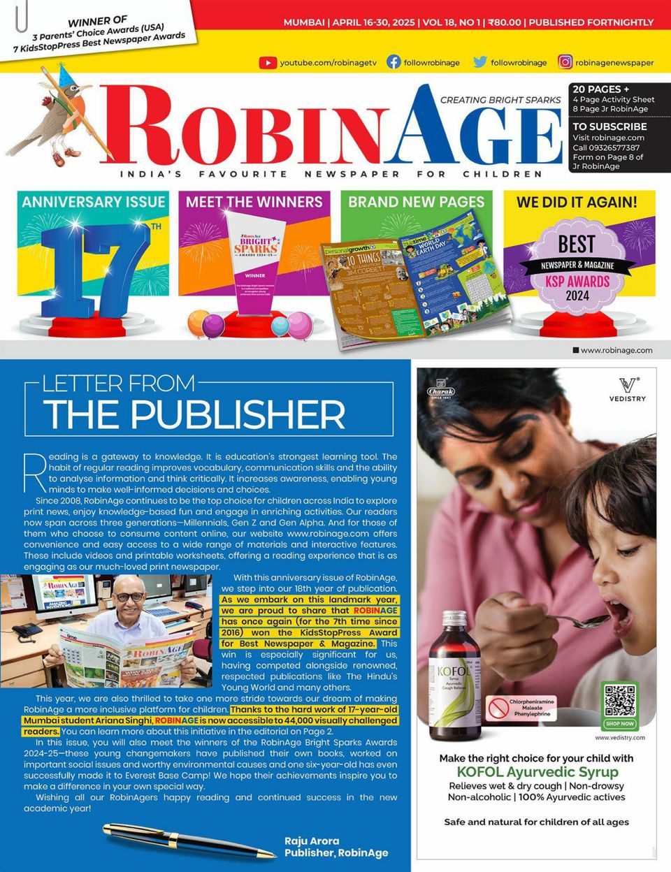 Get digital access to RobinAge Magazine | Magzter.com