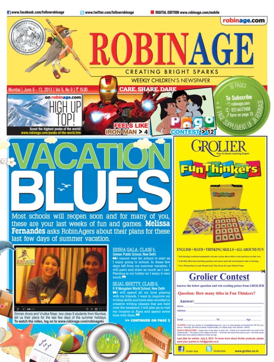 Get digital access to RobinAge - June 6, 2013 issue | Magzter.com