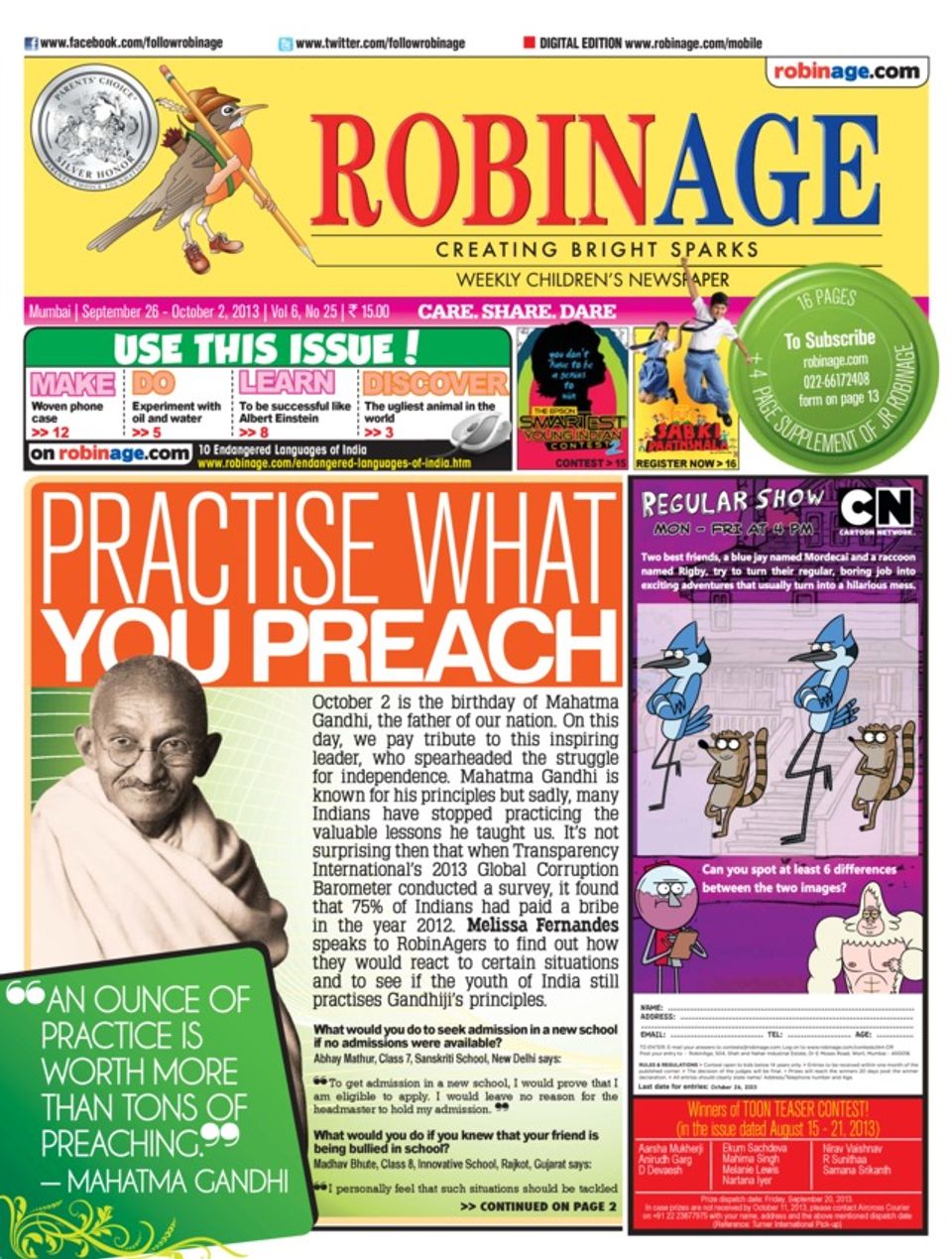 Get digital access to RobinAge - September 26, 2013 issue | Magzter.com