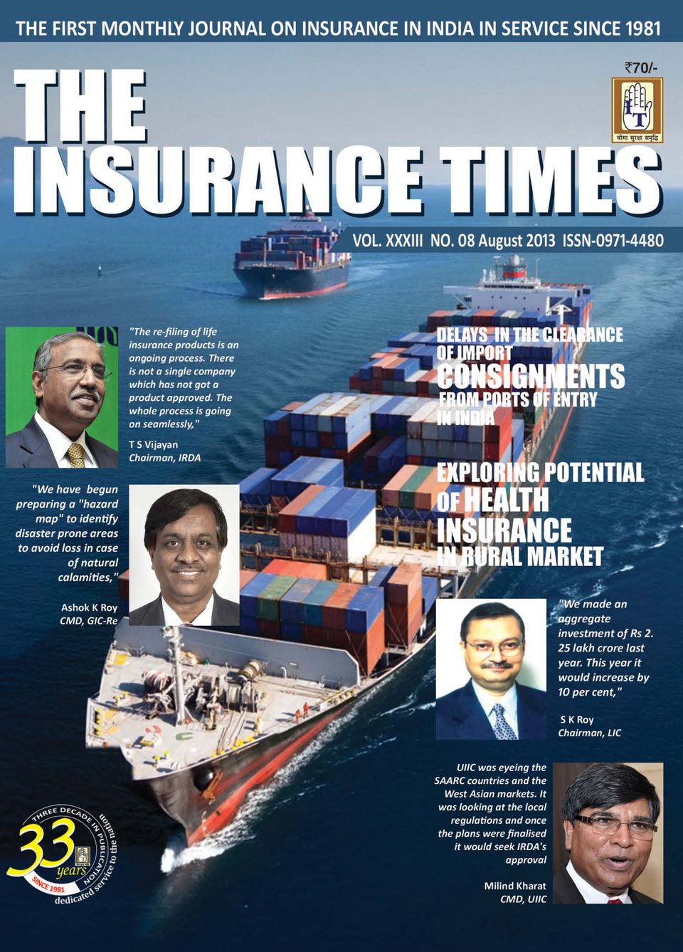 Get digital access to THE INSURANCE TIMES - August 2013 issue | Magzter.com