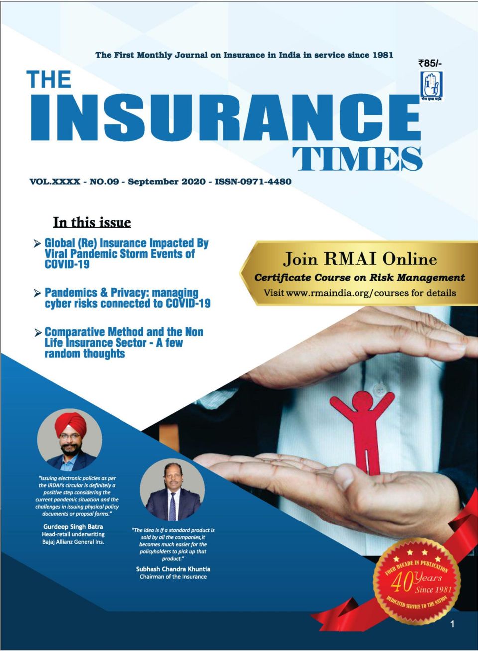 Get digital access to THE INSURANCE TIMES - September 2020 issue ...