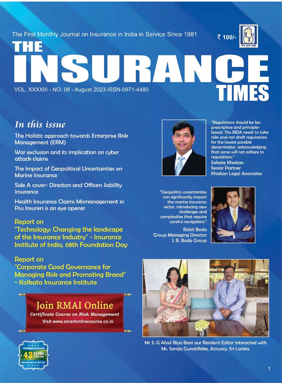THE INSURANCE TIMES Magazine - Get your Digital Subscription