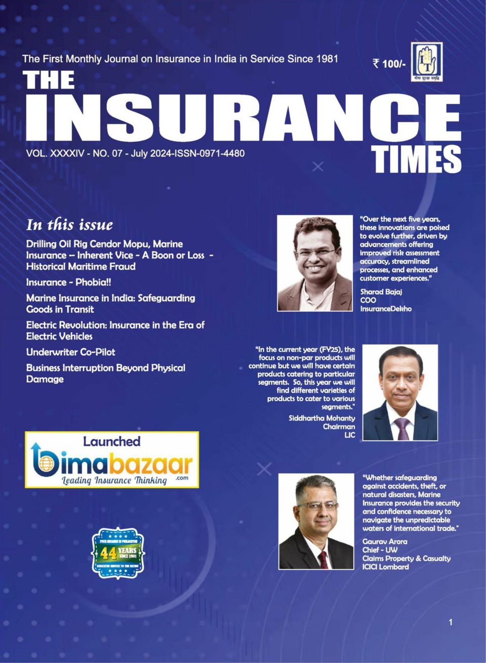 THE INSURANCE TIMES Magazine - Get your Digital Subscription