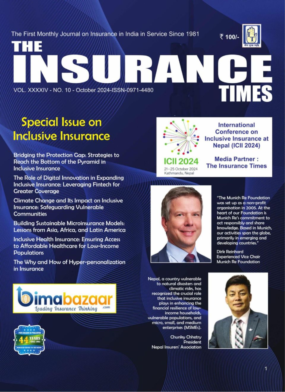 Get digital access to THE INSURANCE TIMES Magazine | Magzter.com