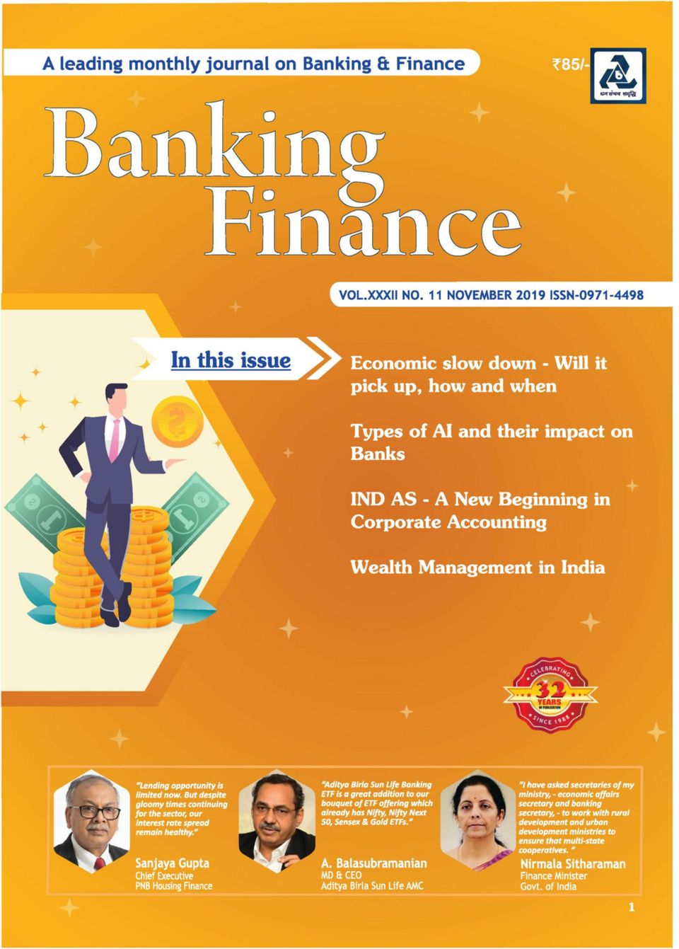 Get digital access to BANKING FINANCE - November 2019 issue | Magzter.com