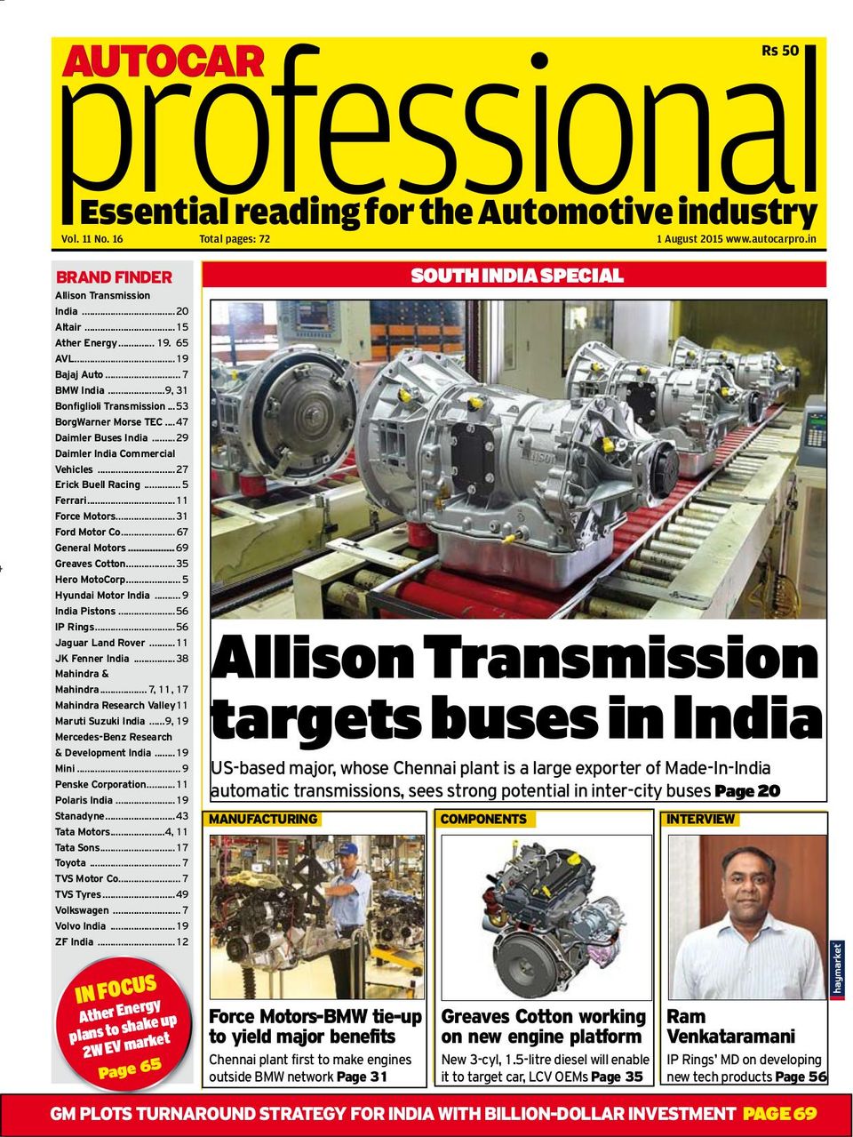 Autocar Professional-August 1, 2015 Magazine - Get your Digital Subscription