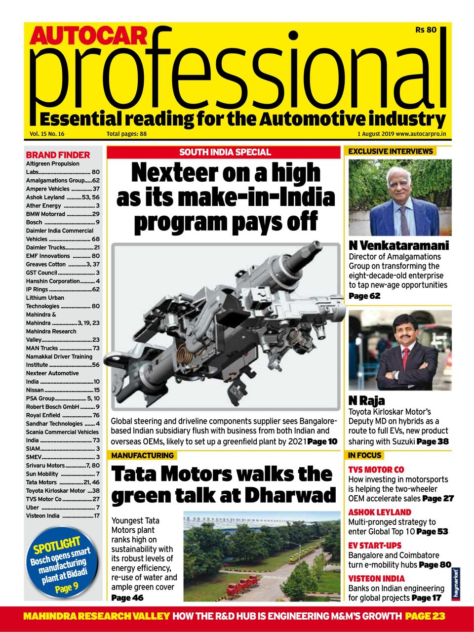 Autocar Professional-August 1, 2019 Magazine - Get your Digital Subscription