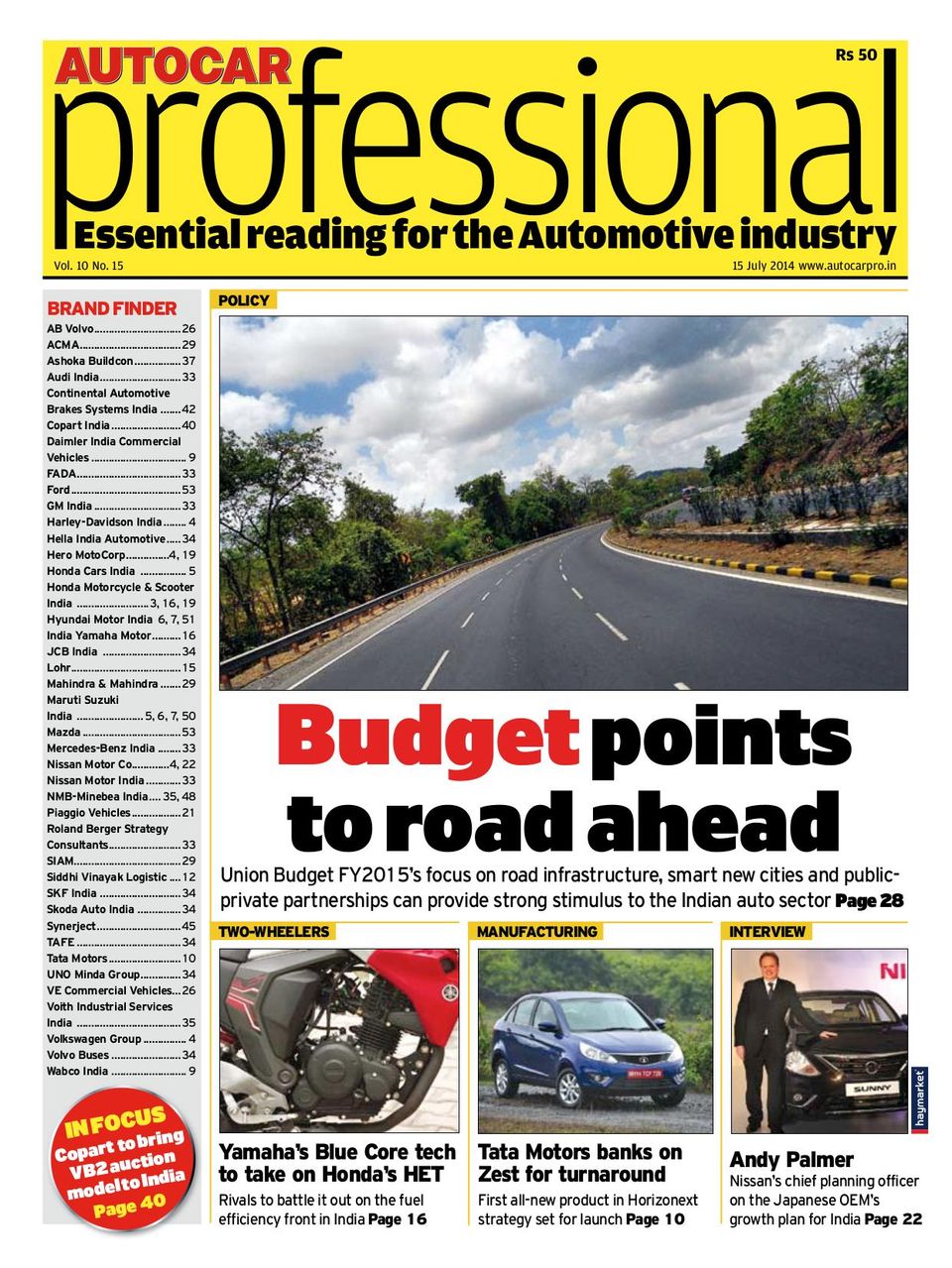 Autocar Professional-July 15, 2014 Magazine - Get your Digital Subscription