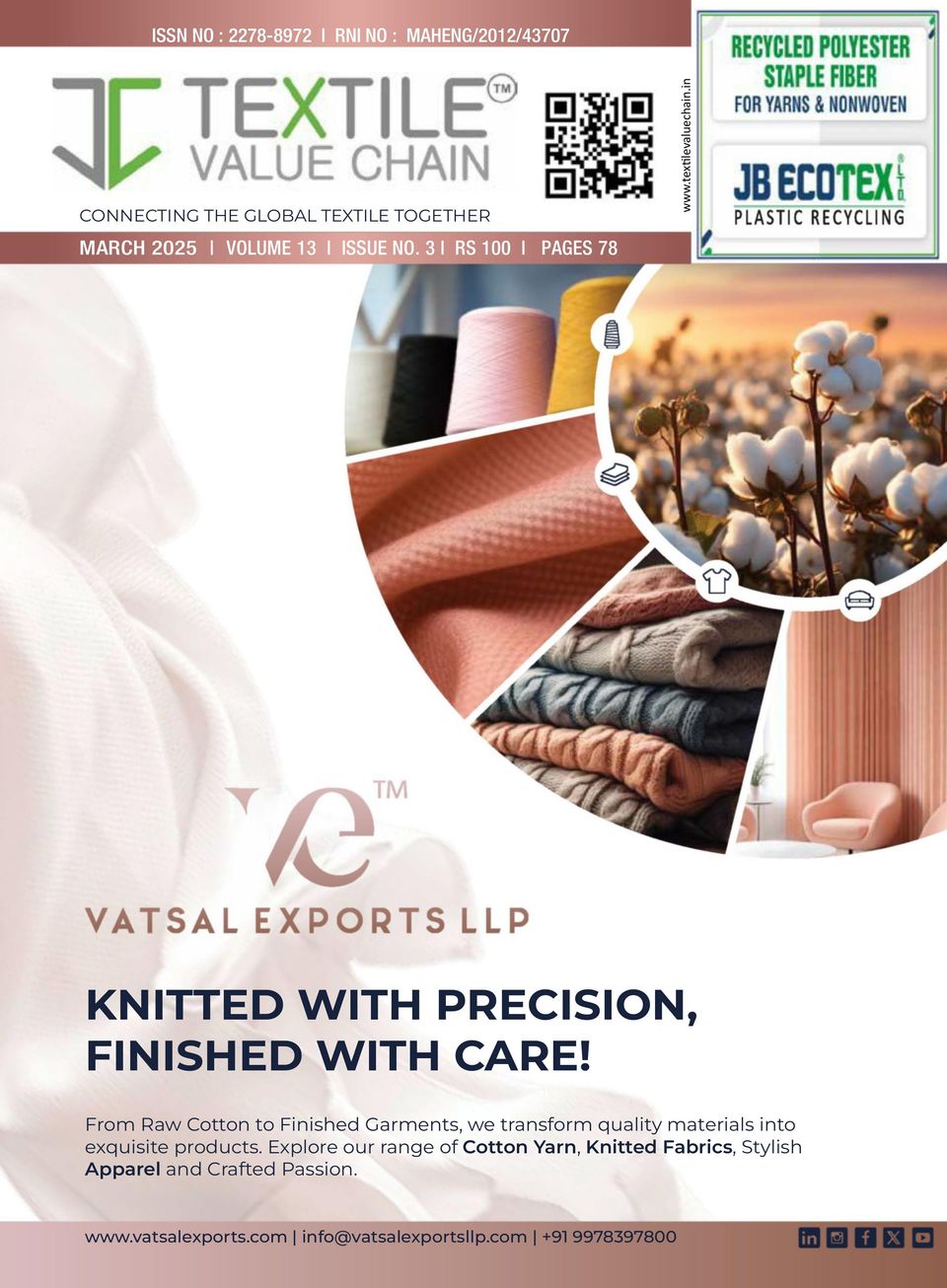 Get digital access to Textile Value Chain Magazine | Magzter.com