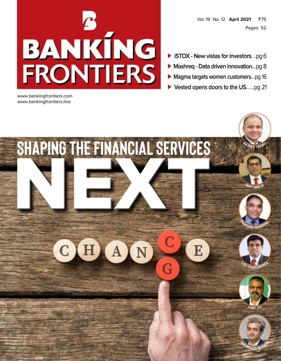 Banking Frontiers-April 2021 Magazine - Get your Digital Subscription