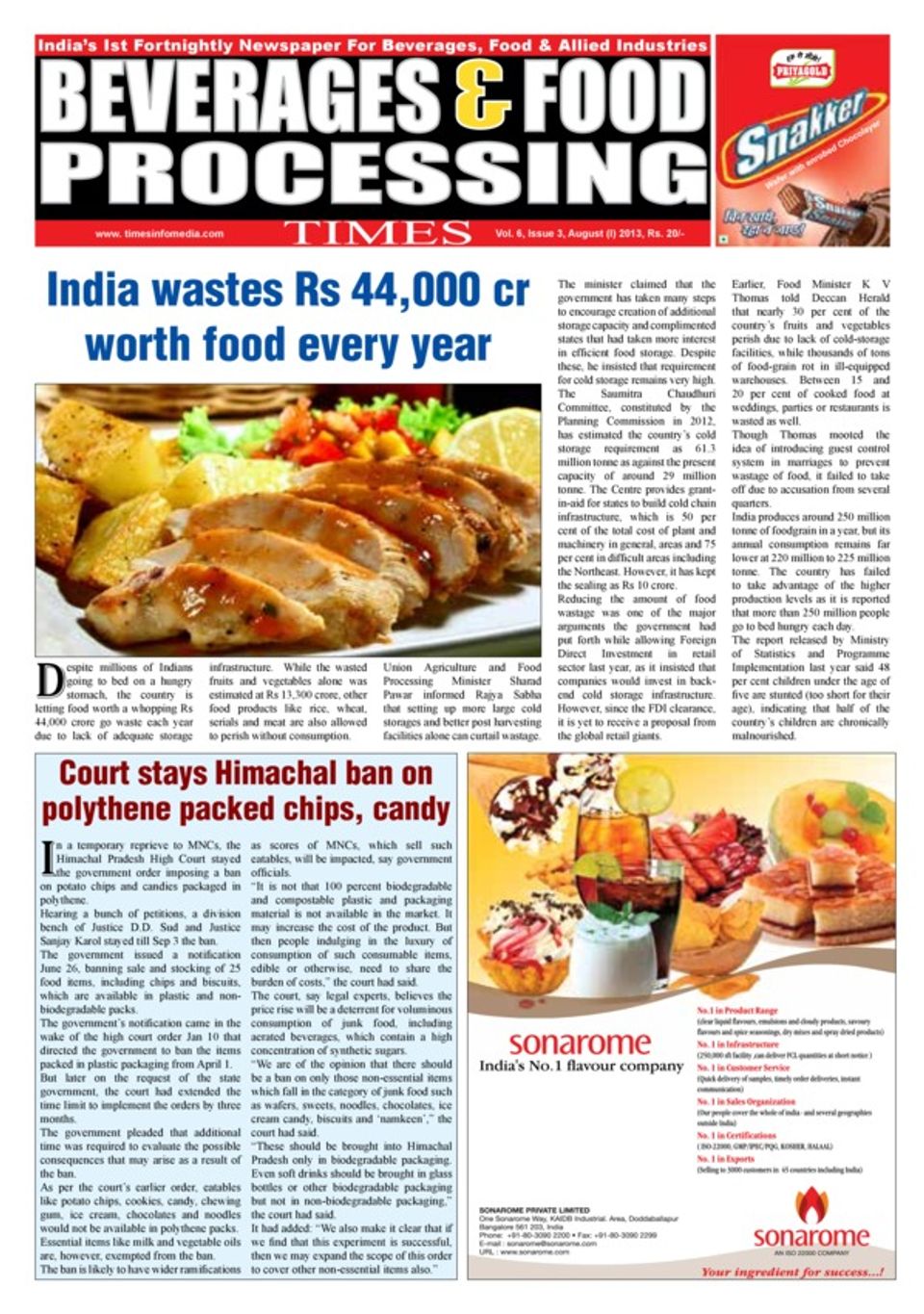 Get digital access to Beverages & Food Processing - August First 2013 ...