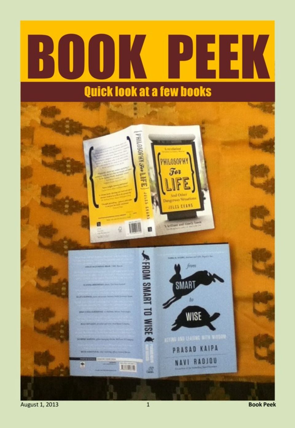 Get digital access to Book Peek - August 1, 2013 issue | Magzter.com