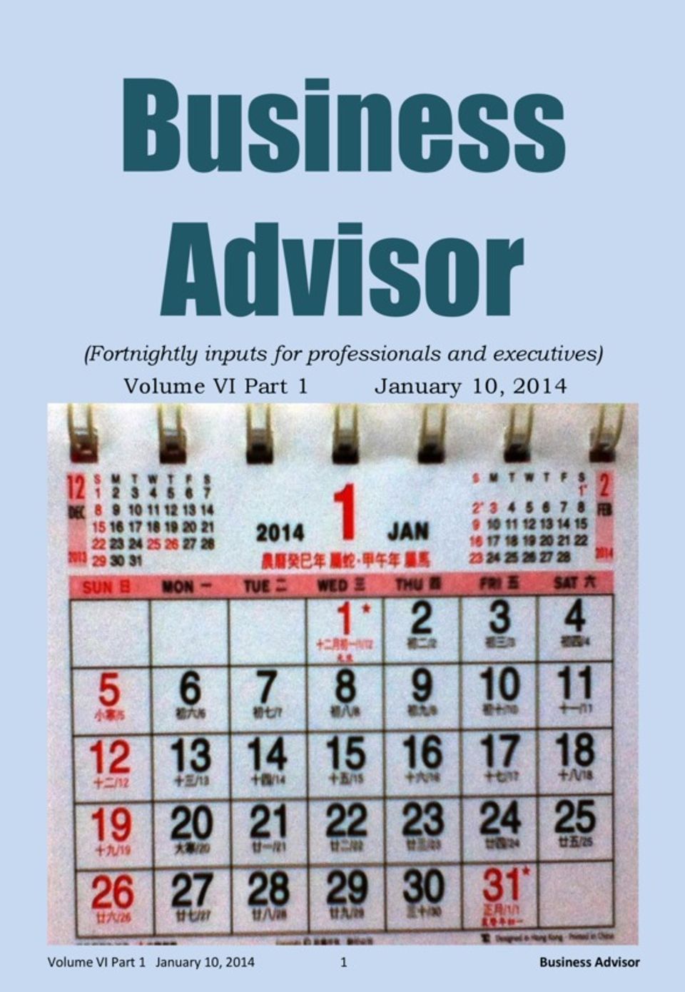 Get digital access to Business Advisor - January 10, 2014 issue ...