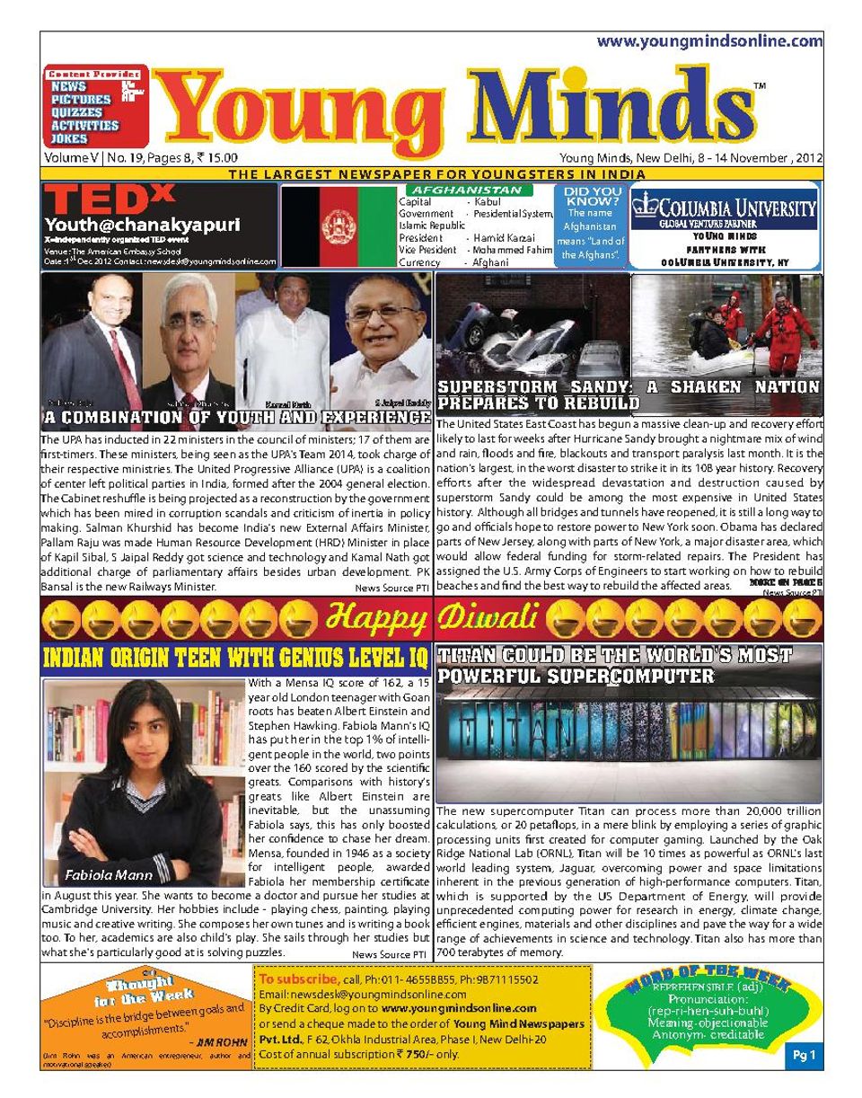 Young Minds-November 8 - 14 2012 Newspaper - Get your Digital Subscription