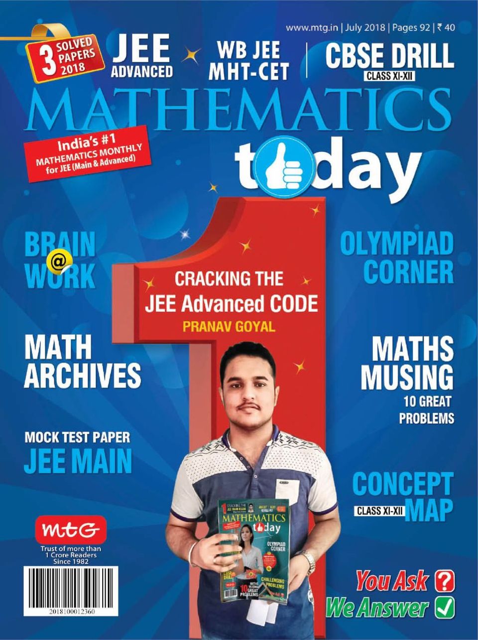 Get digital access to Mathematics Today - July 2018 issue | Magzter.com