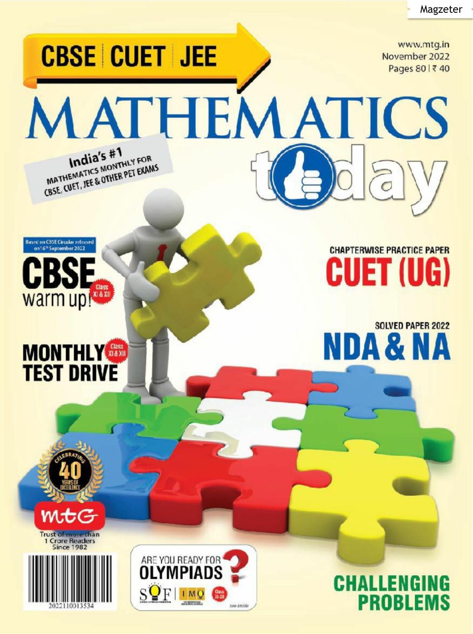 Get digital access to Mathematics Today - November 2022 issue | Magzter.com