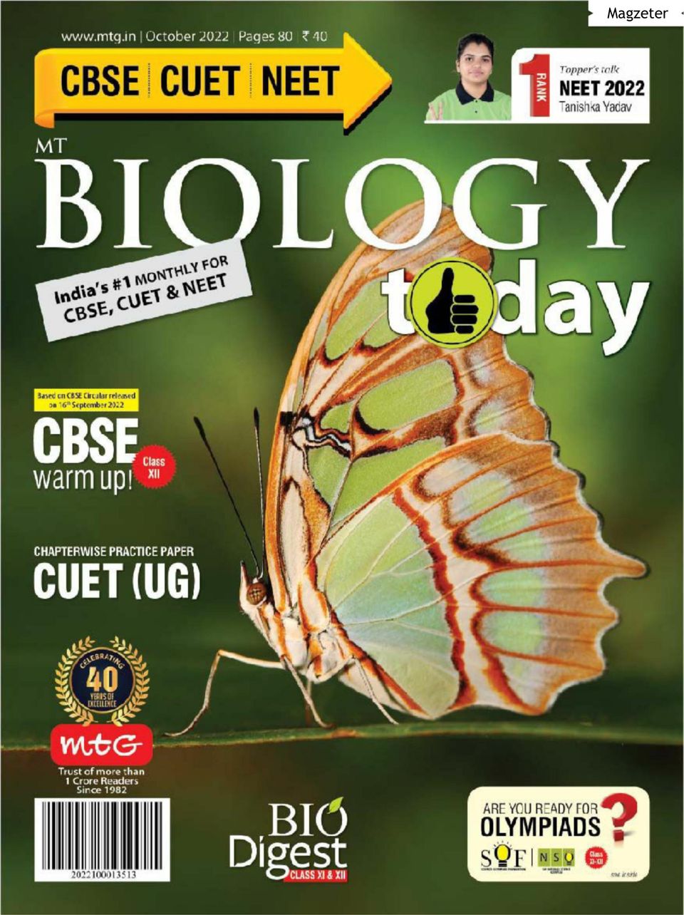 Get digital access to Biology Today - October 2022 issue | Magzter.com