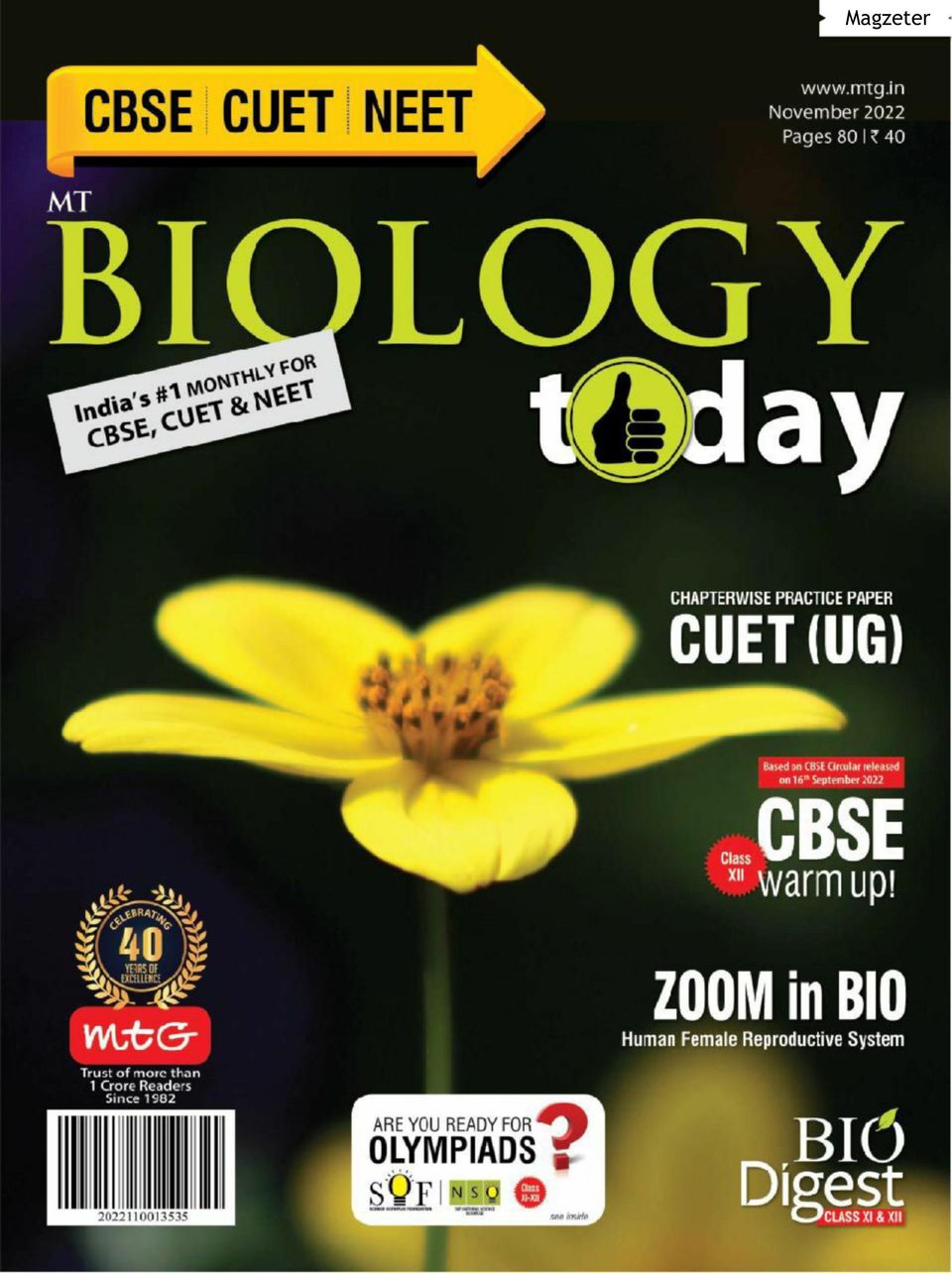 Get digital access to Biology Today - November 2022 issue | Magzter.com