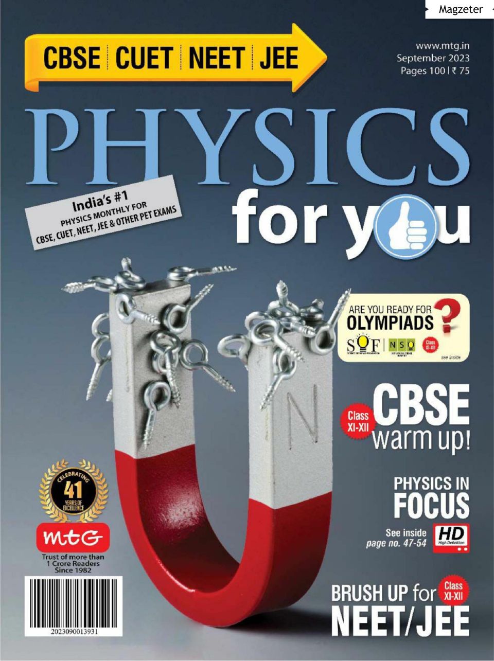 Physics For You Magazine - Get your Digital Subscription