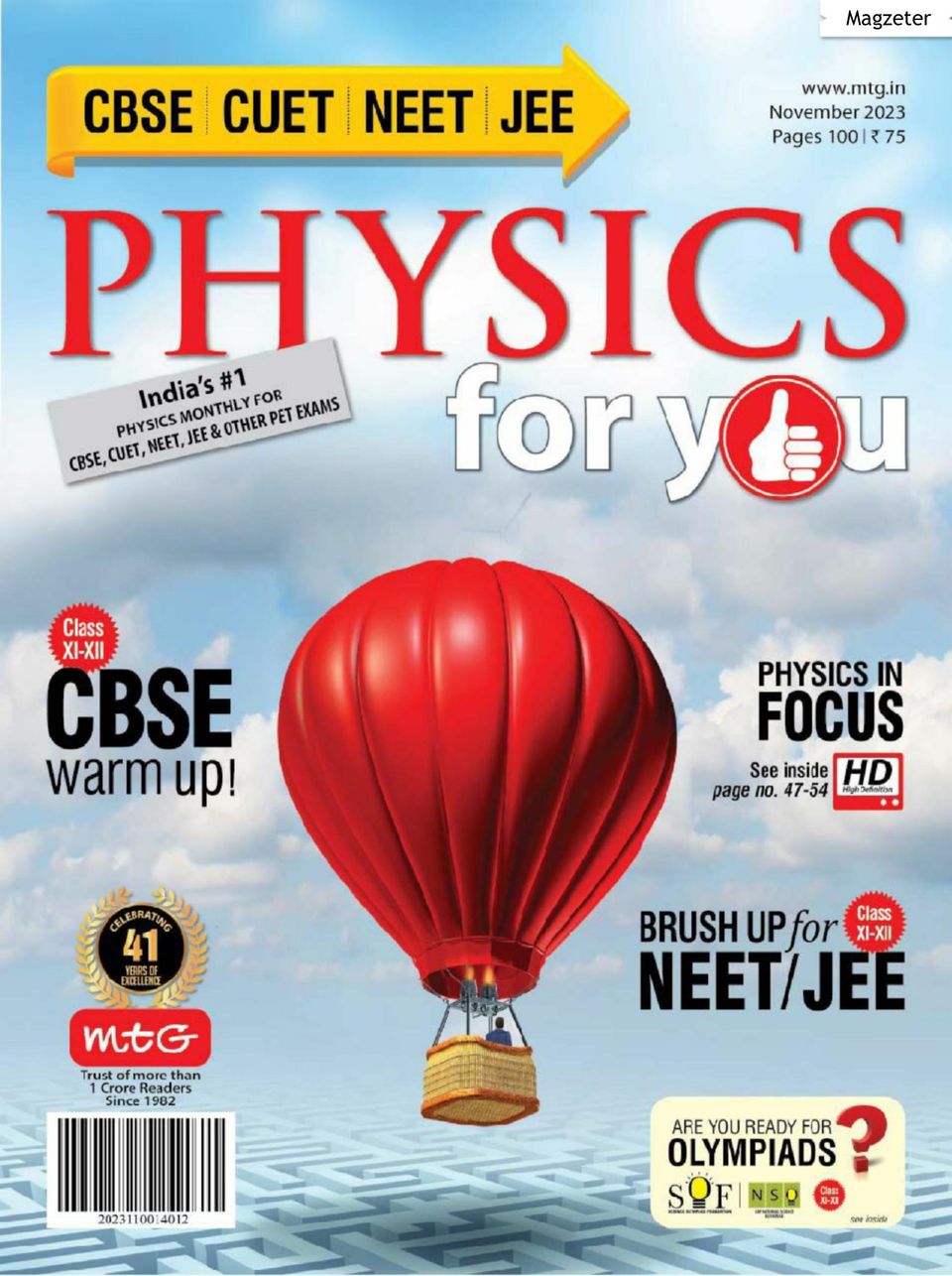 Physics For You Magazine - Get your Digital Subscription