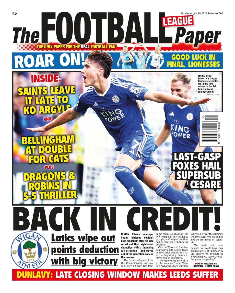 Get digital access to The Football League Paper - August 20, 2023 issue ...