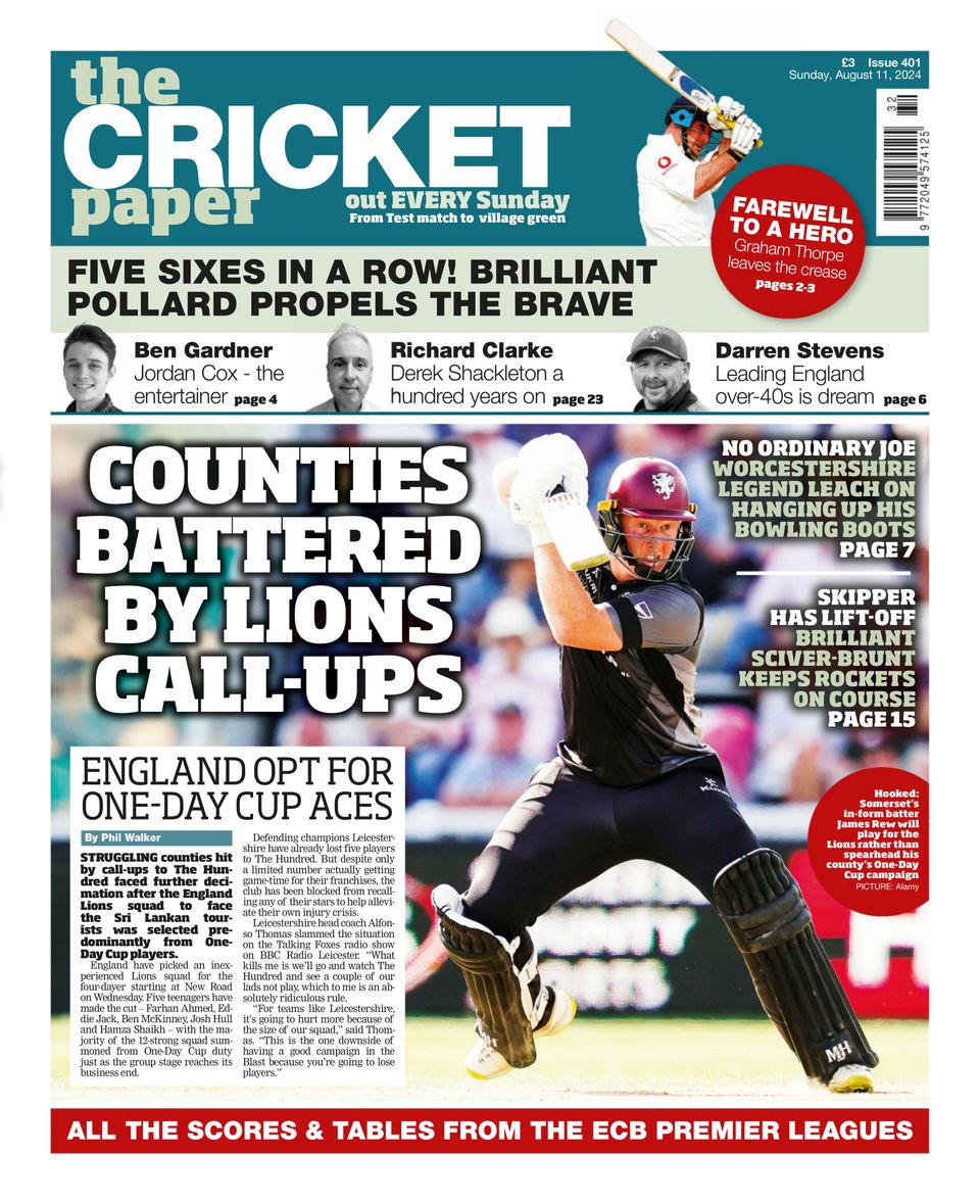 Get digital access to The Cricket Paper - August 11, 2024 issue ...