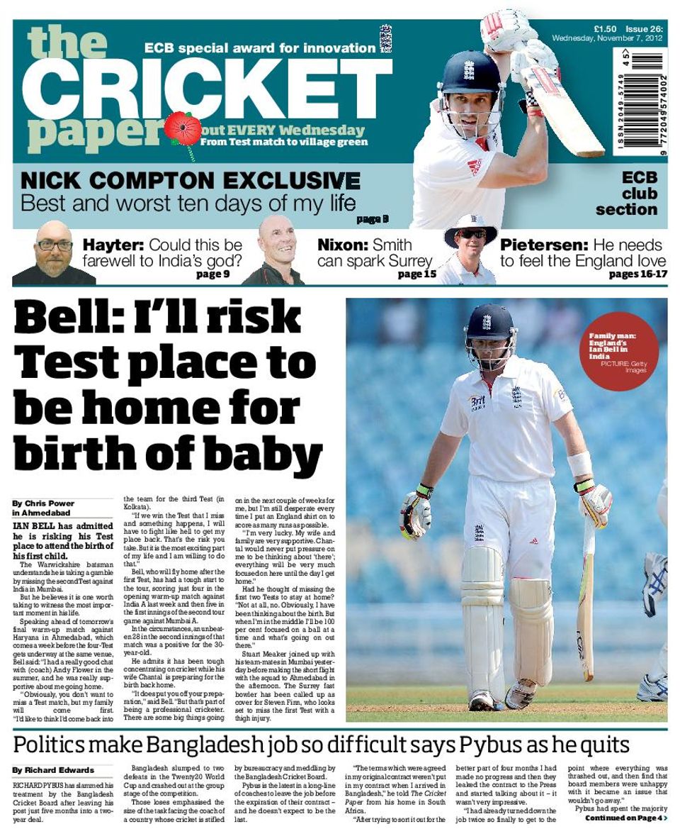 Get digital access to The Cricket Paper - November 7, 2012 issue ...