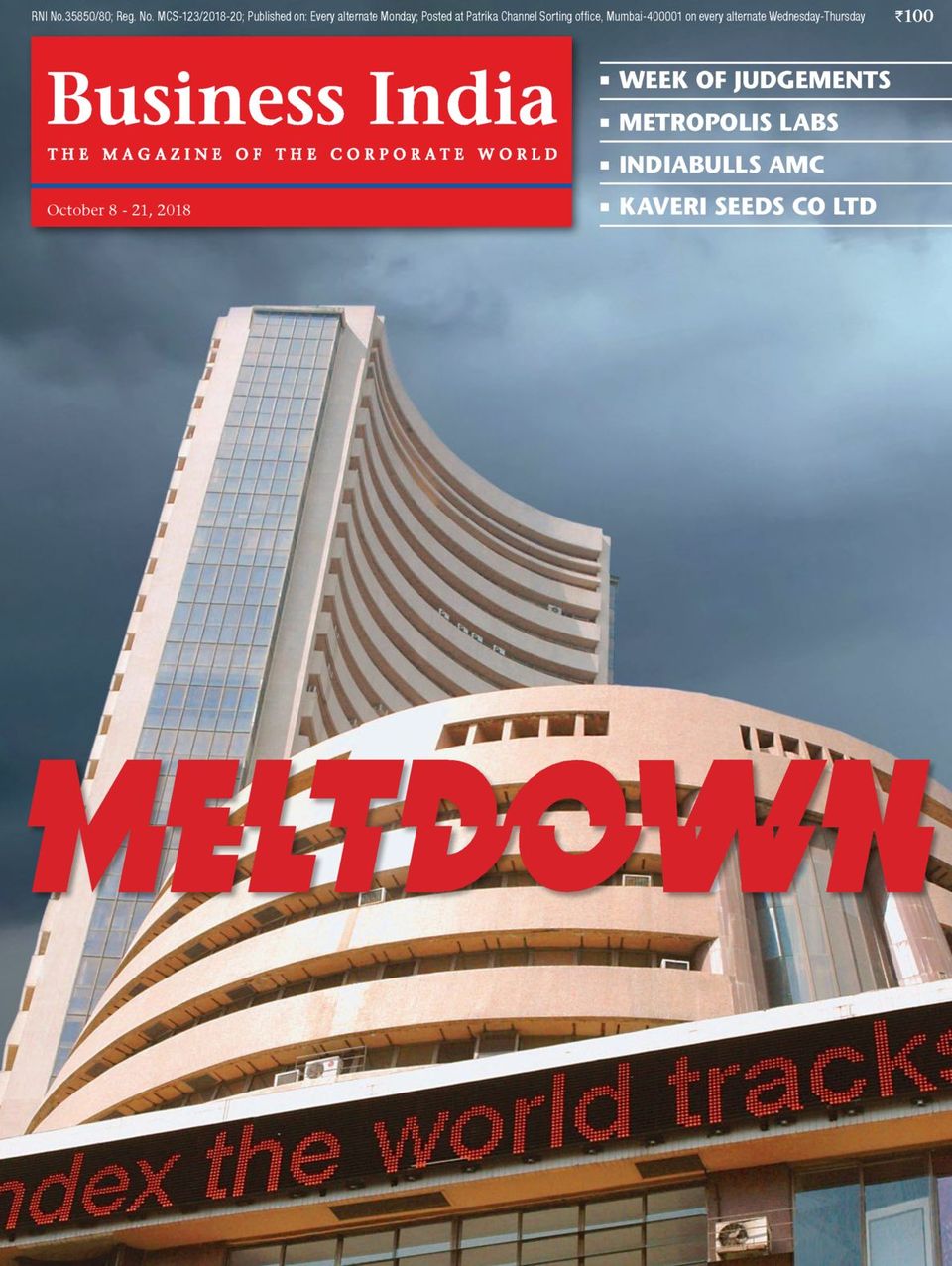 Get digital access to Business India - October 8 - 21, 2018 issue ...