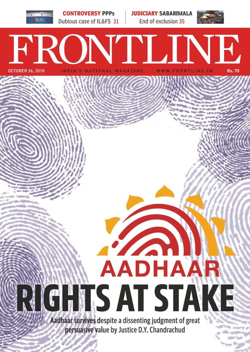 FRONTLINE-October 26, 2018 Magazine - Get your Digital Subscription