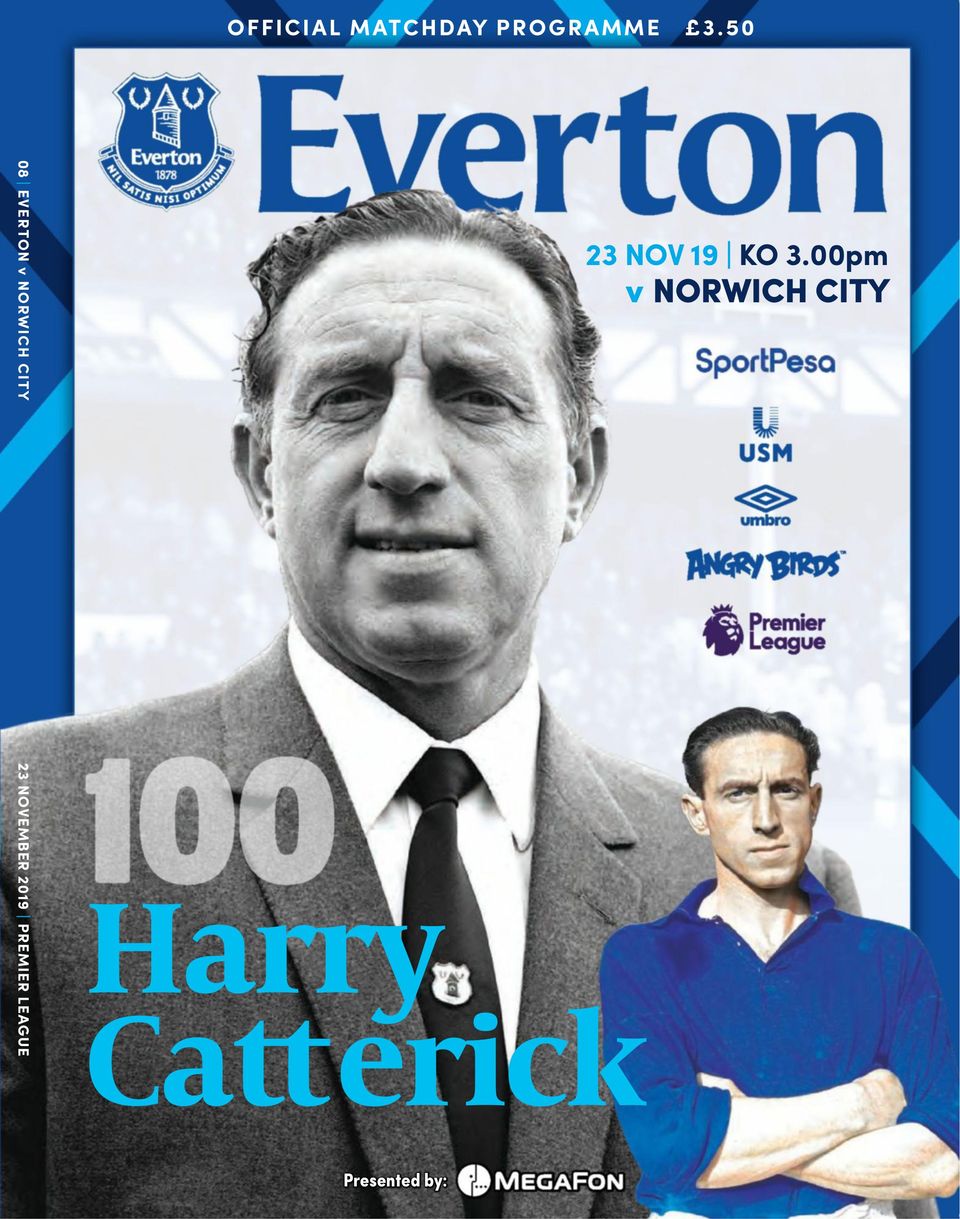 Everton Programmes-Everton v Norwich City Magazine