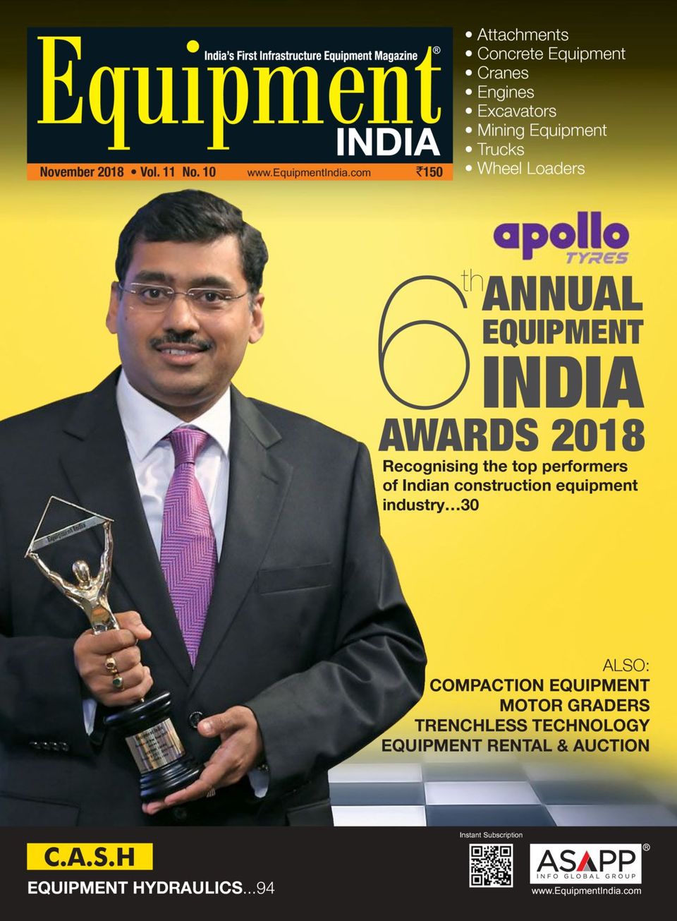 Get digital access to Equipment India - November 2018 issue | Magzter.com