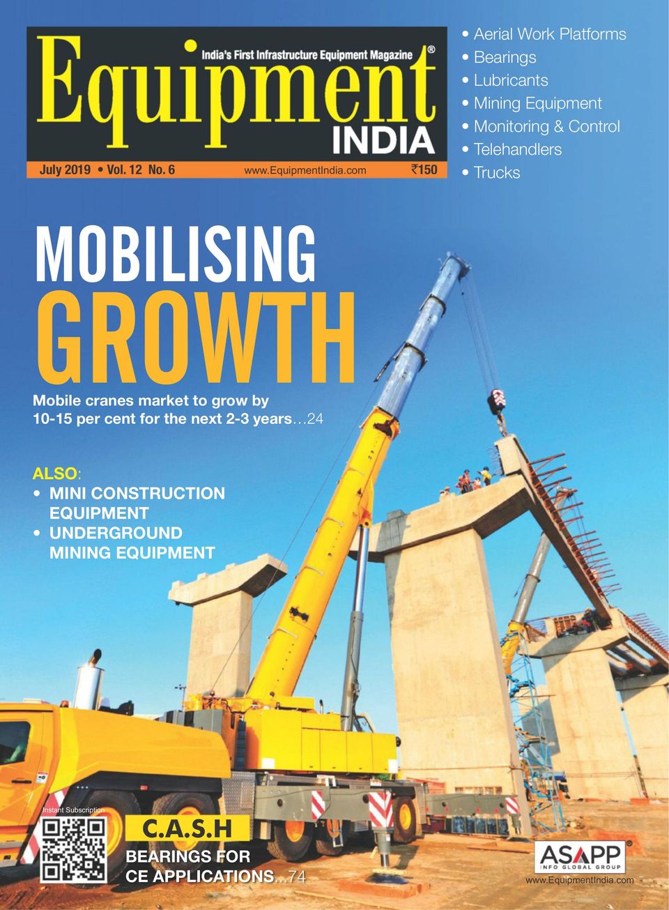 Get digital access to Equipment India - July 2019 issue | Magzter.com