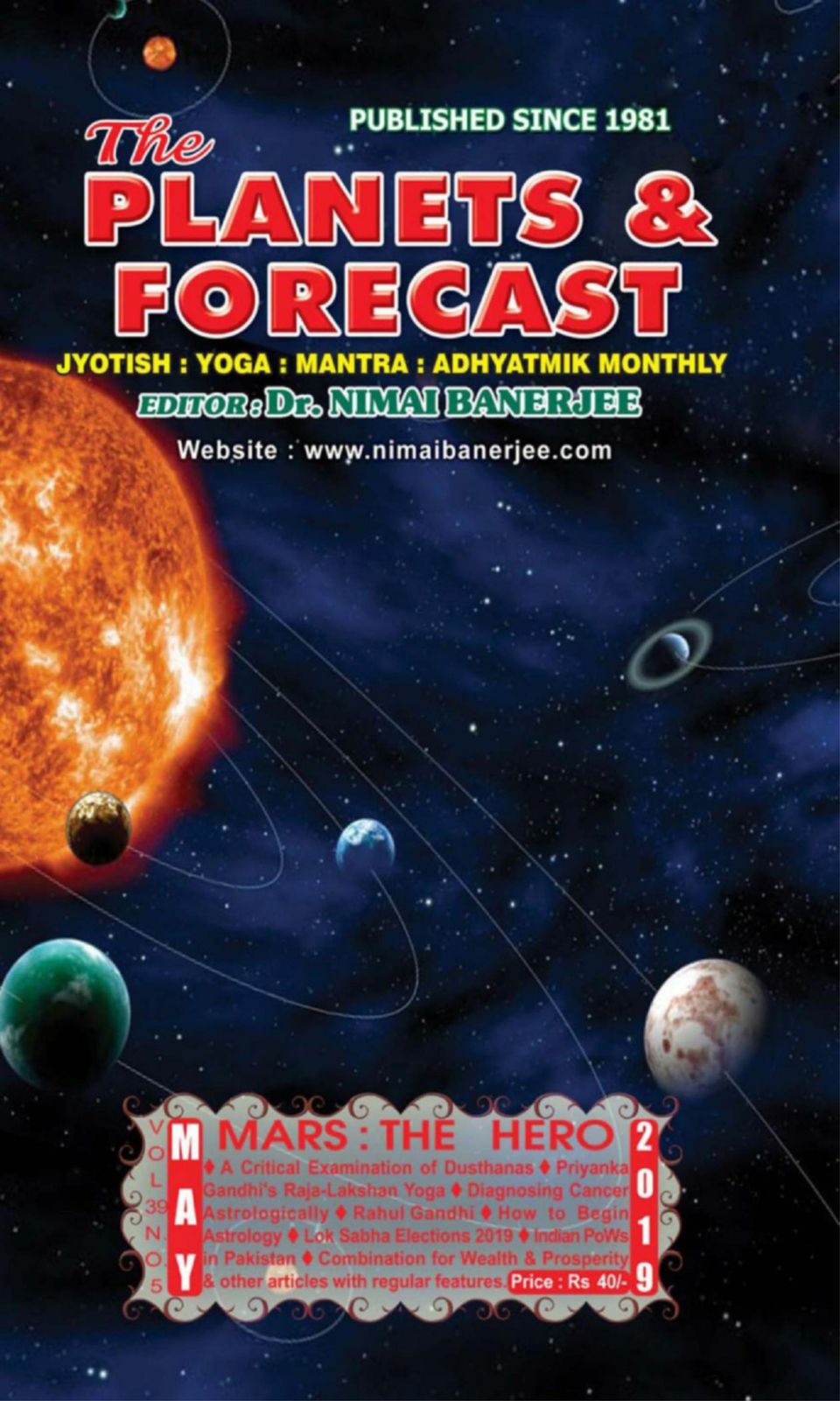 Planets & Forecast-May 2019 Magazine - Get your Digital Subscription