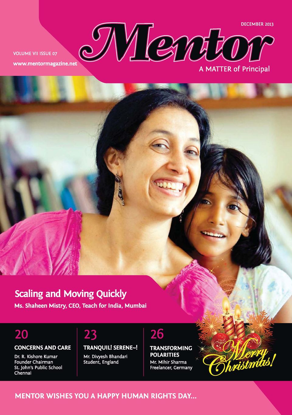Get digital access to Mentor Magazine - December 2013 issue | Magzter.com