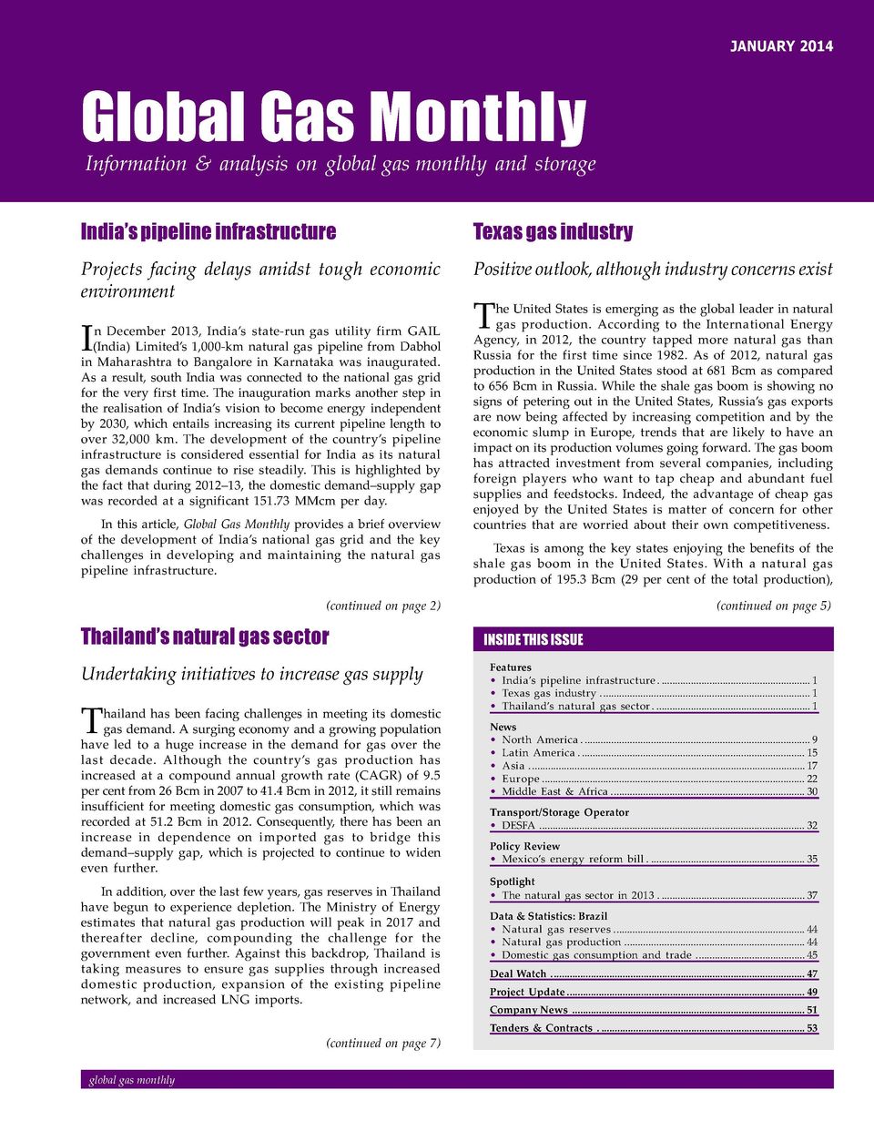 Global Gas Monthly-January 2014 Magazine - Get your Digital Subscription