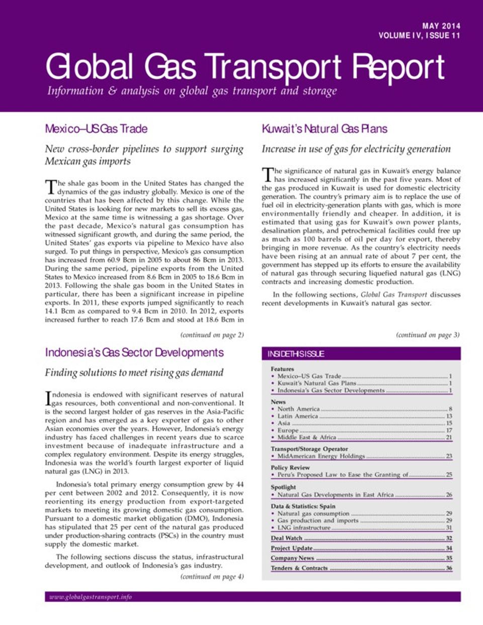Get digital access to Global Gas Monthly - May 2014 issue | Magzter.com