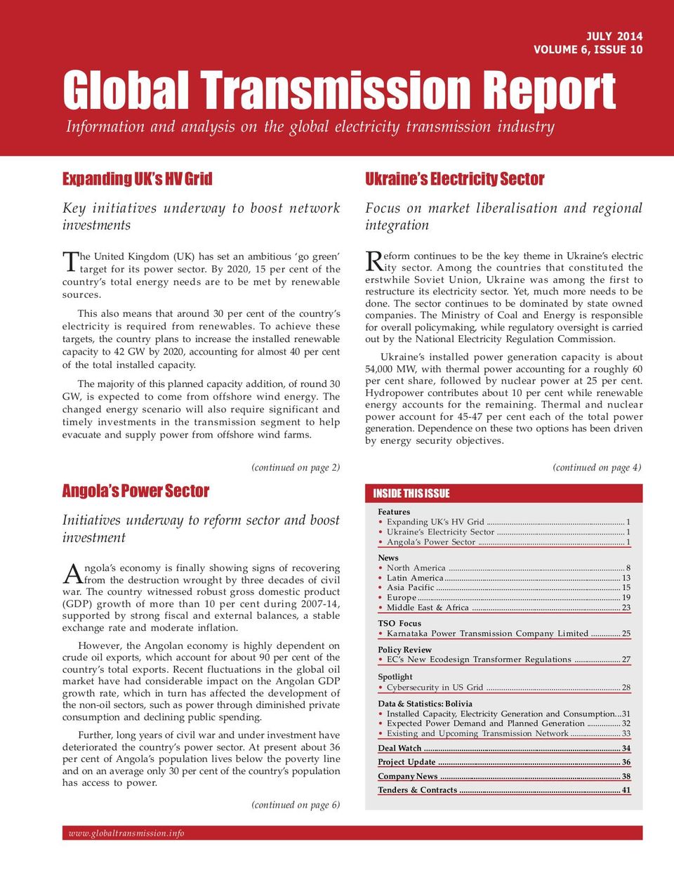 Global Transmission Monthly Magazine - Get your Digital Subscription