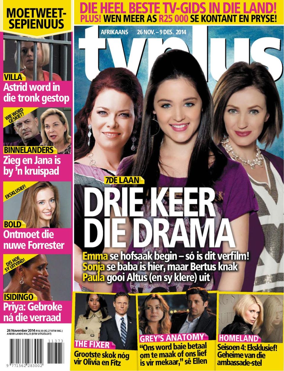 TVPlus - Afrikaans-November 26 2014 Magazine - Get your Digital ...